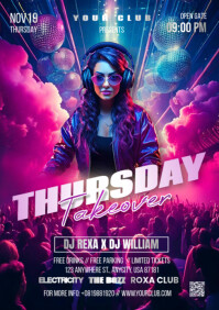 THURSDAY TAKEOVER PARTY FLYER TEMPLATE | PosterMyWall