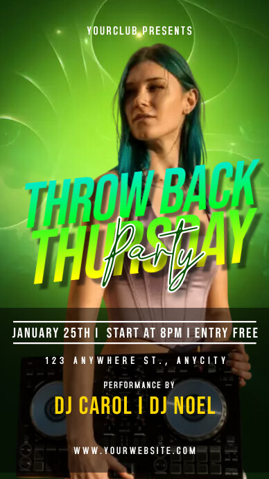 Thursday Throw Back Party Template | PosterMyWall