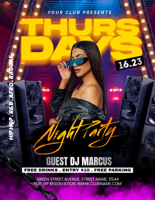 Thursdays Party Flyer Template | PosterMyWall