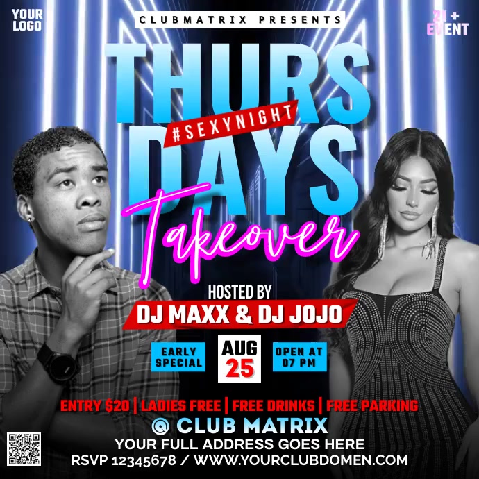 Thursdays takeover Template | PosterMyWall