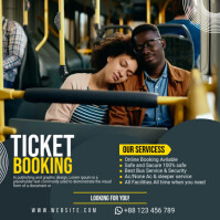 Online Ticket Booking Service Banner Ad Template | PosterMyWall