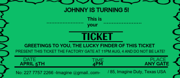 Copy of Ticket design template | PosterMyWall