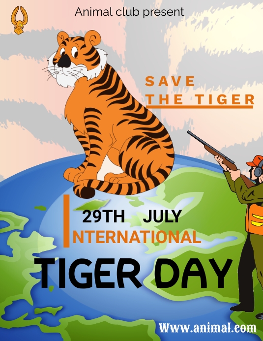 Tiger day Template | PosterMyWall