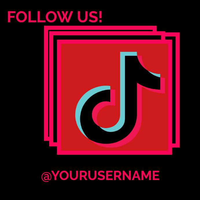 Tik tok logo with Handle Template | PosterMyWall