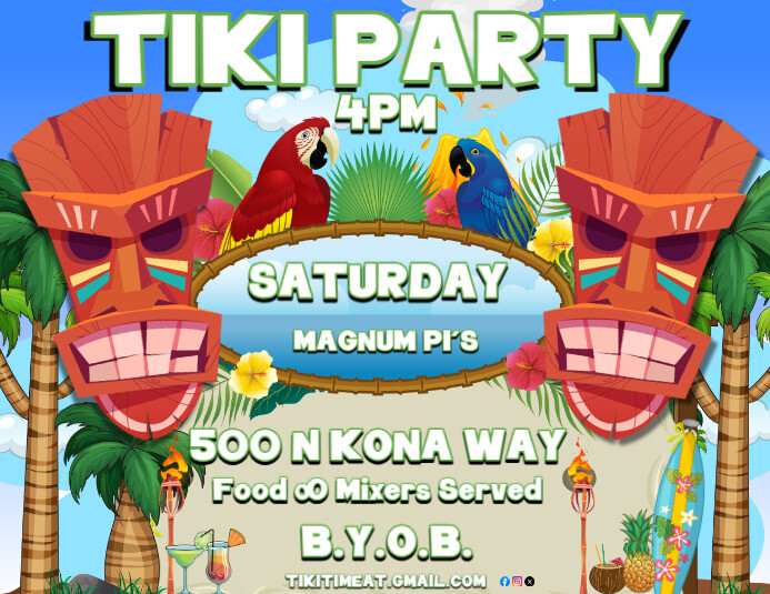 Copy of Tiki Party Invitation Flyer Flyer (us Letter) | PosterMyWall