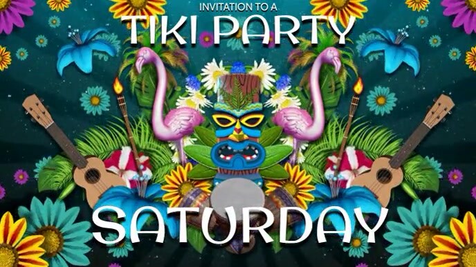 TIKI PARTY VIDEO INVITATION Template | PosterMyWall