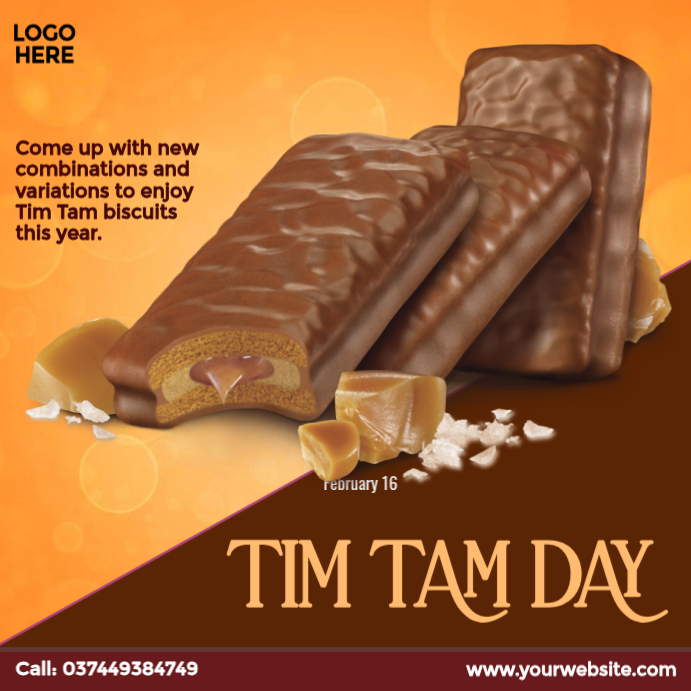 national tim tam day Template | PosterMyWall