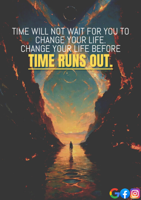 Plantilla de TIME AND LIFE QUOTE TEMPLATE | PosterMyWall