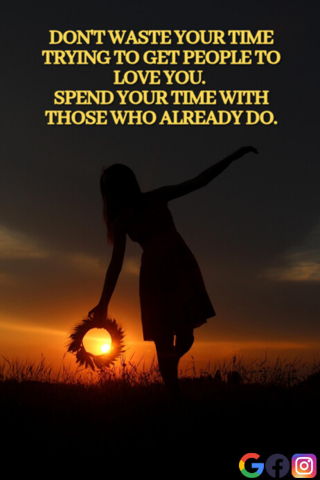 TIME AND LOVE QUOTE TEMPLATE | PosterMyWall