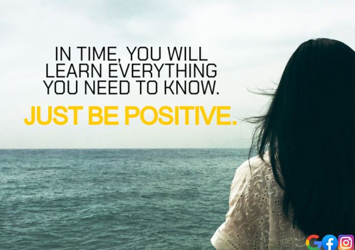 TIME AND POSITIVE QUOTE TEMPLATE | PosterMyWall