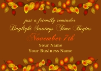 Time Change Reminder Business Postcard Template | PosterMyWall
