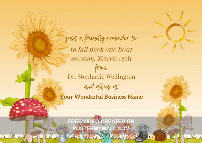 Time Change Reminder Business Postcard Template | PosterMyWall