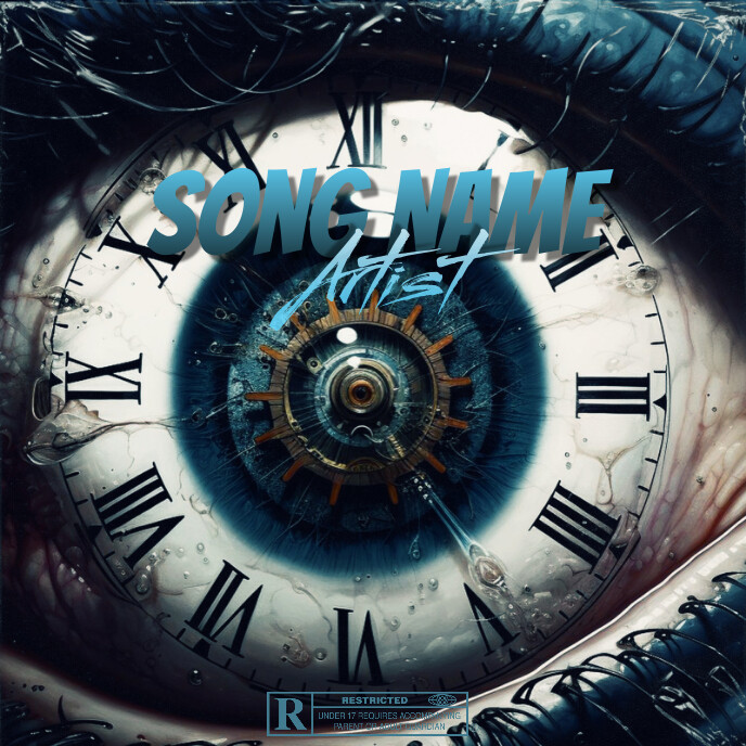 Time Eyes Simple Album Cover Template | PosterMyWall