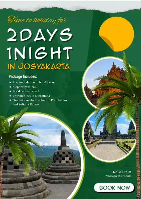 Time To Holiday In Yogyakarta Poster Template | PosterMyWall