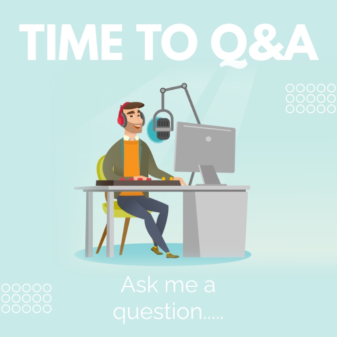 Time To question answer instagram template | PosterMyWall