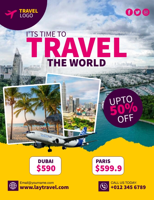 Time To Travel Template | PosterMyWall