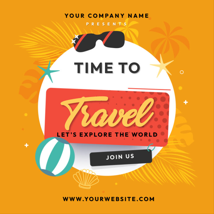 Time To Travel Template | PosterMyWall