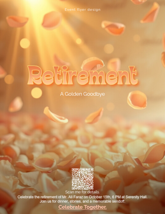 Timeless Farewell – Elegant Retirement Celebration Card Template ...