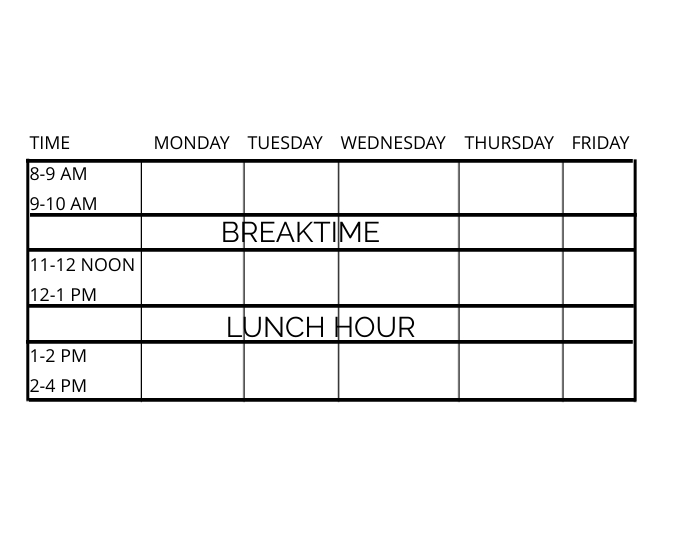 Copy of Timetable | PosterMyWall