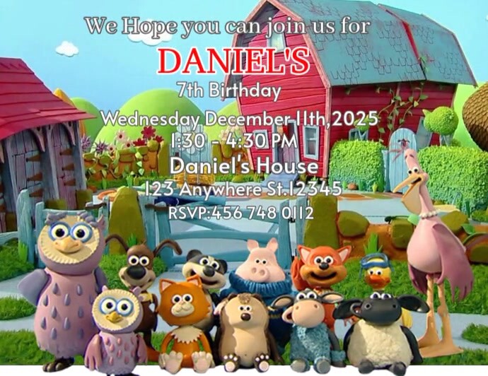 Timmy Time | Birthday Invitation Template | PosterMyWall