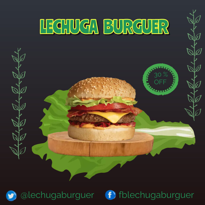 Tipografía Restaurant Publicación De Instagr Template | PosterMyWall