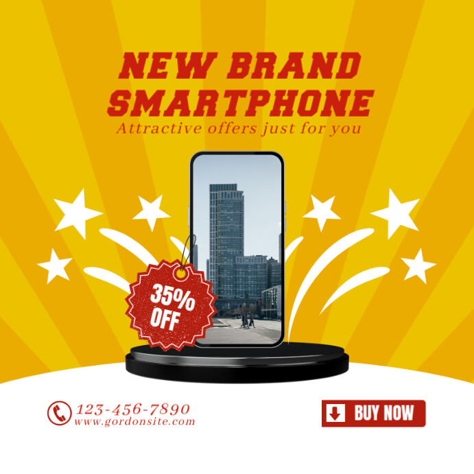 Tipografi Yellow Orange And Red Pos Instagram Template | PosterMyWall