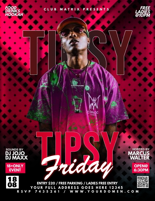 Tipsy Friday Template | PosterMyWall