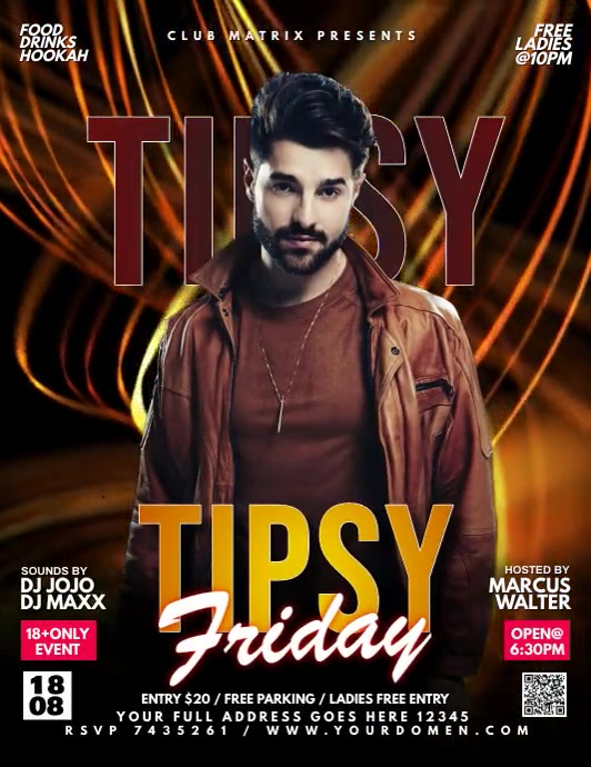 Tipsy Friday Template | PosterMyWall