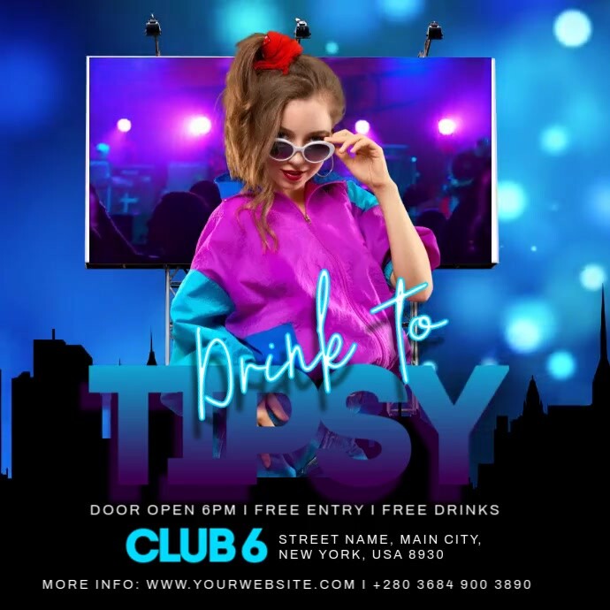 Plantilla de Tipsy Night Party Video | PosterMyWall