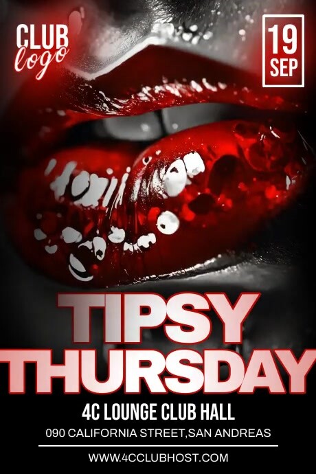 Plantilla de Tipsy Thursday | PosterMyWall