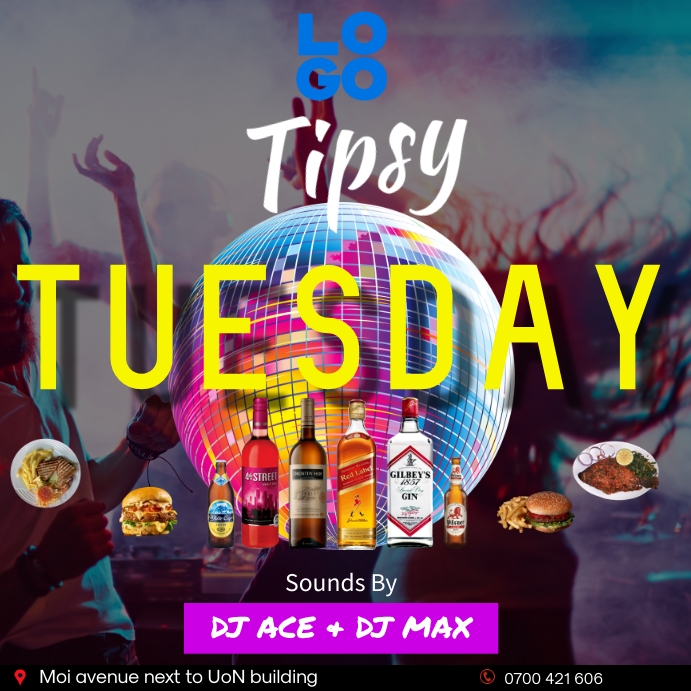 Tipsy Tuesday Template | PosterMyWall