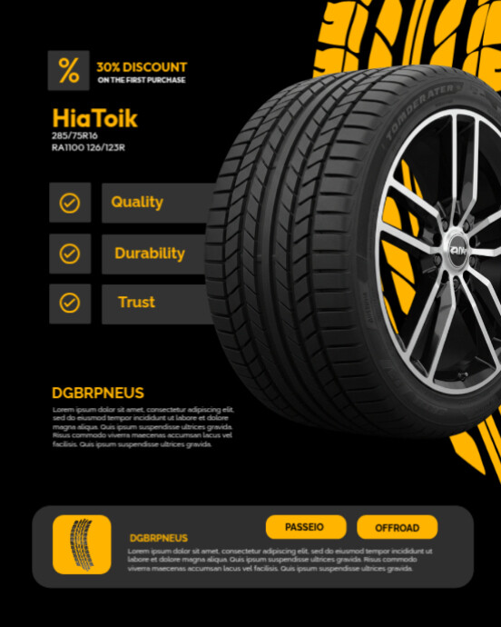 TIre Flyers Template | PosterMyWall