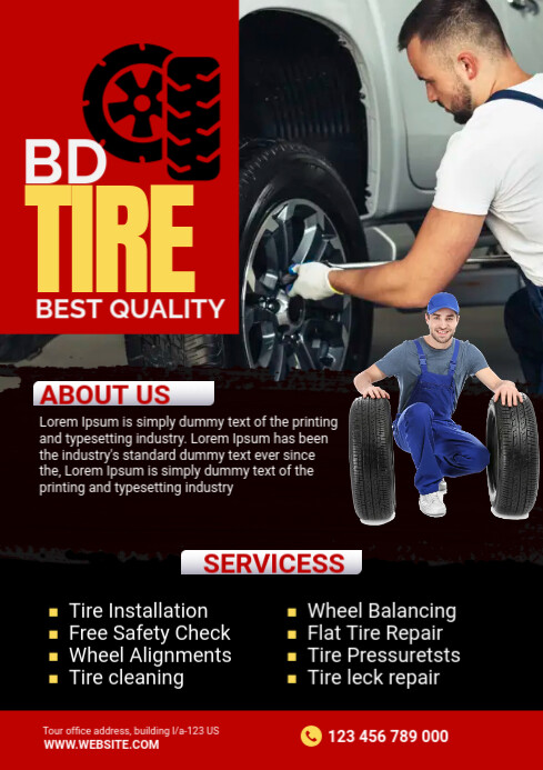 Tire Repair Template | PosterMyWall