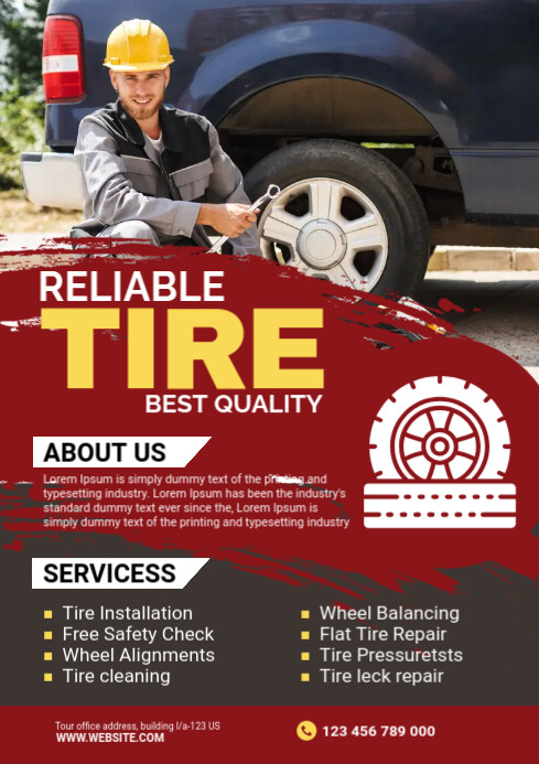 Tire Repair Template | PosterMyWall