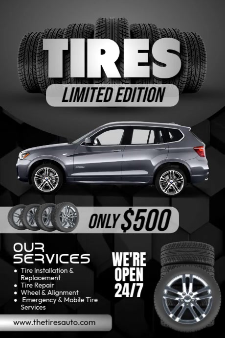 Tire Repair Services Template | PosterMyWall