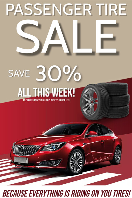 Plantilla de TIRE SALE | PosterMyWall