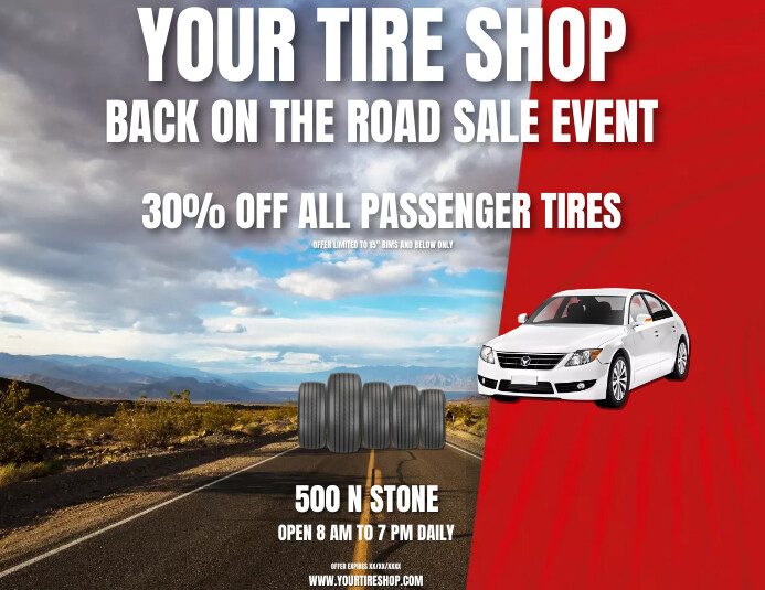 Modèle TIRE SALE | PosterMyWall