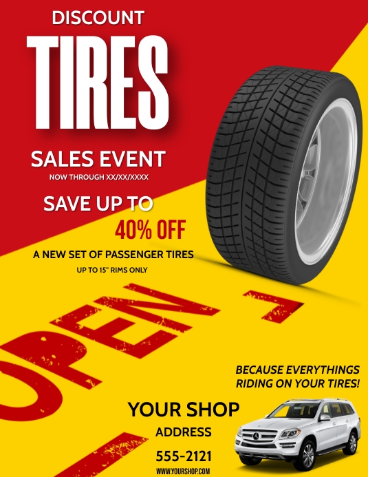 TIRE SALE Template | PosterMyWall