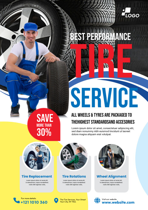 Tire Service Flyer Template | PosterMyWall