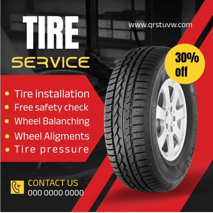 tire service post/vehicle/mechanic /business Template | PosterMyWall