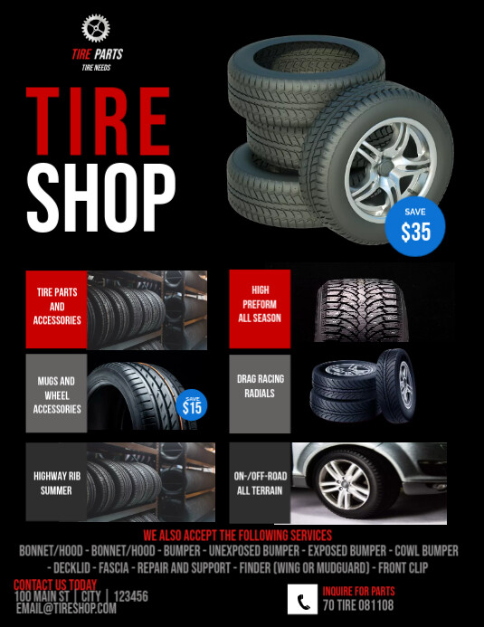Tire Shop Template | PosterMyWall
