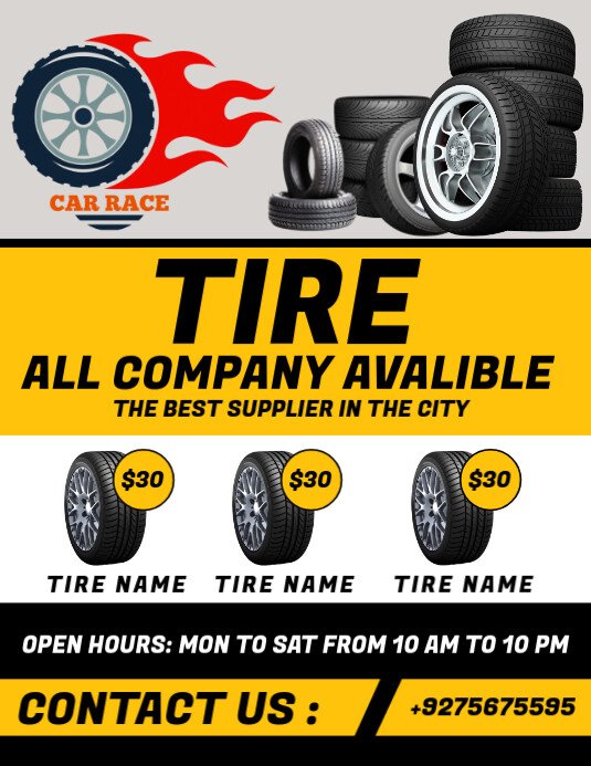 tire shop flyers Template | PosterMyWall