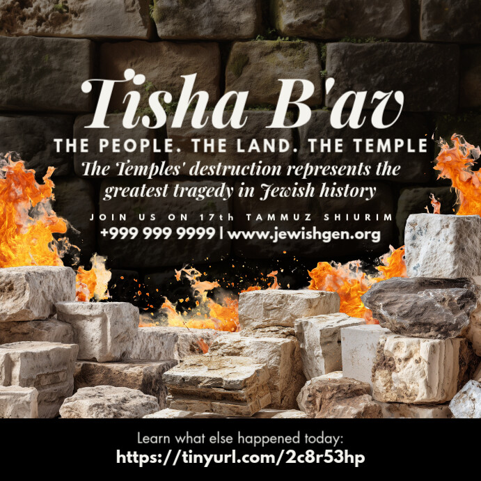 Plantilla de Publicación de Tisha B'av | PosterMyWall