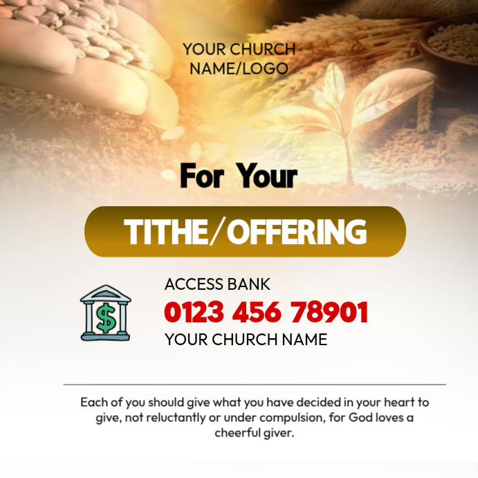 Tithes and Offering Template | PosterMyWall