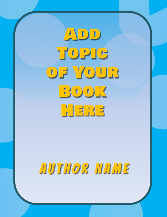 Title Page - Book Cover Design (Blue Backgrou Template | PosterMyWall