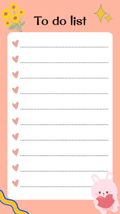 Abstract shape to do list Planner Template | PosterMyWall