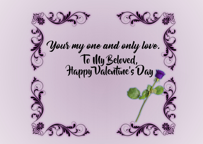 To My Love Valentine's Post card Template | PosterMyWall