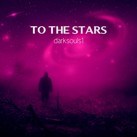 Stars Galaxy Invert Texture CD Cover Art Template | PosterMyWall
