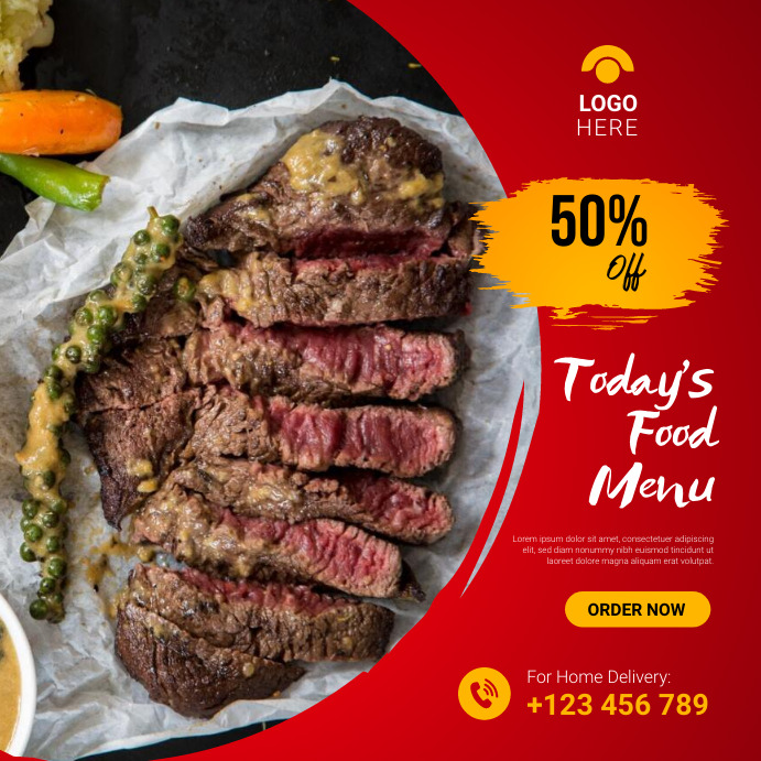 Today's Food Restaurant Menu Poster Template | PosterMyWall