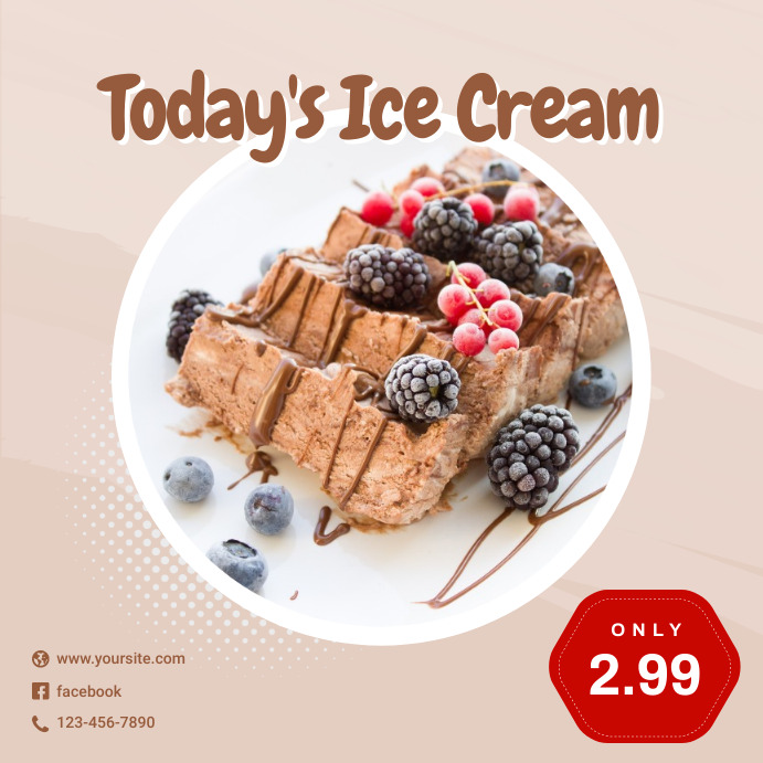 Today's Ice Cream Instagram Template | PosterMyWall